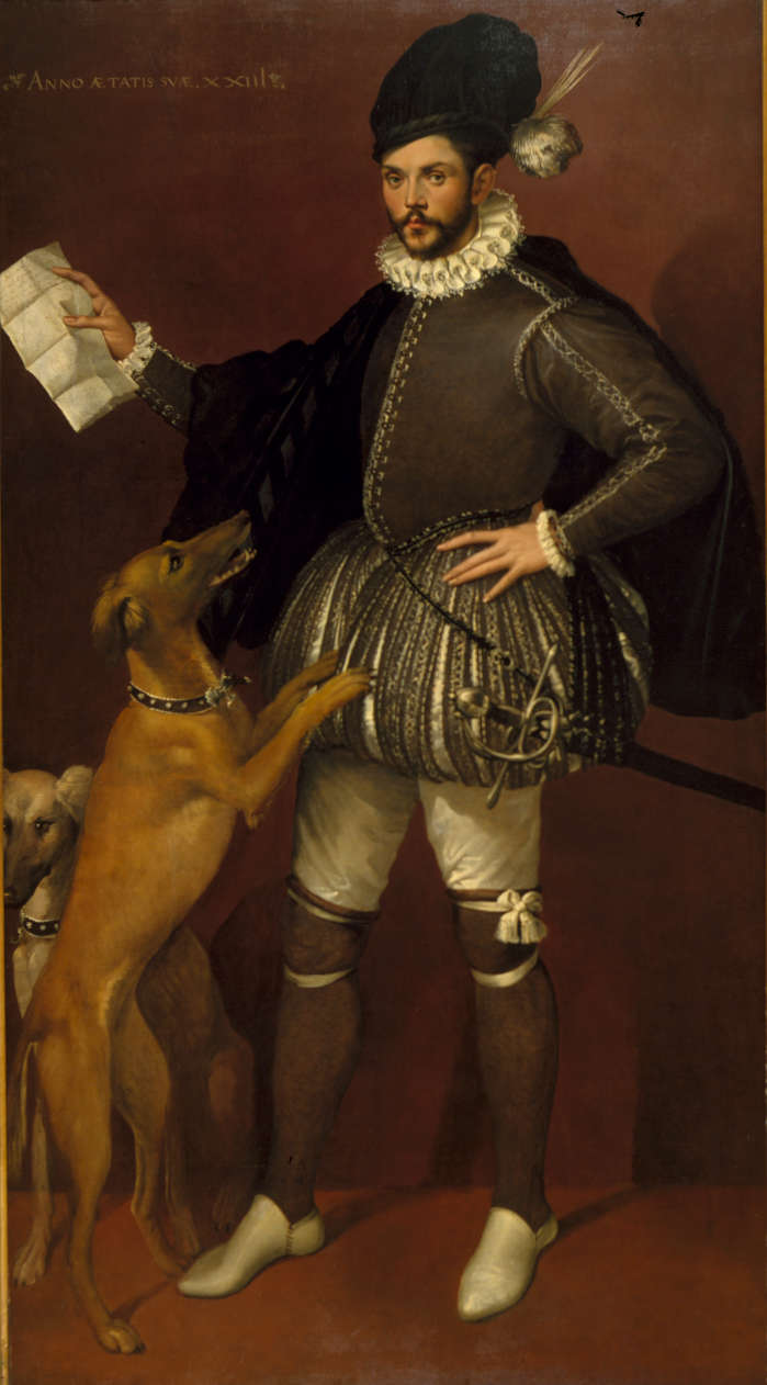 Portrait of a Cavalier with His Hunting Dogs | RISD Museum