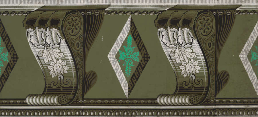 Diamond and Volute Wallpaper Border | RISD Museum