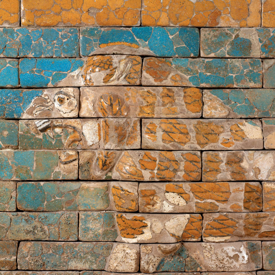 Panel with striding lion | RISD Museum