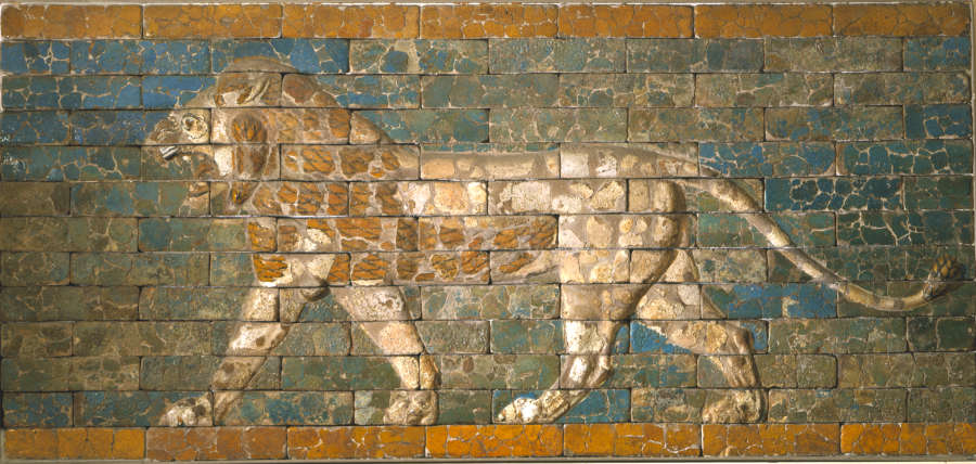 Panel with striding lion | RISD Museum