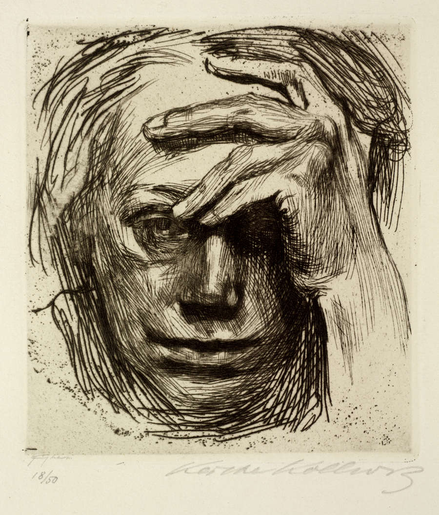 Self Portrait, hand at forehead | RISD Museum
